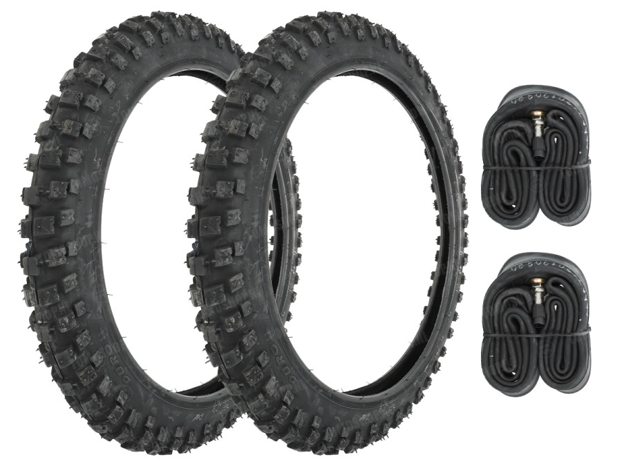 16 inch 2.50x16 Duro HF311 cross tires set for Tomos A3 / A35