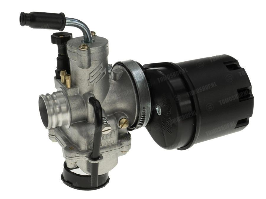 Tomos Polini CP 21mm carburateur insteek hand choke met luchtfilter