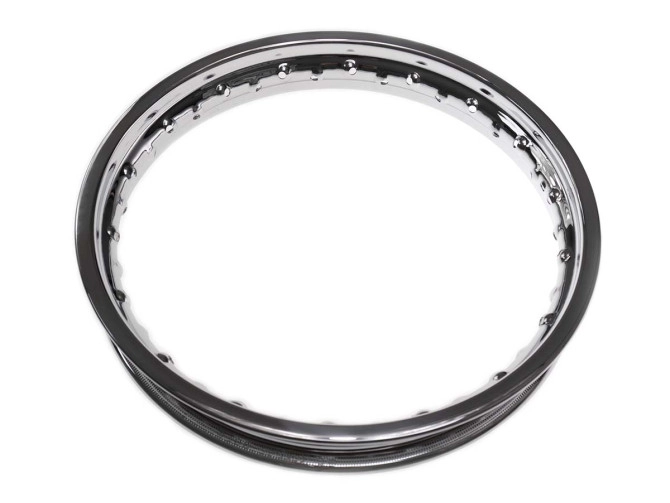 Tomos Velg 16 inch 16x1.85 spaakwiel chroom Italcerchio / Radaelli