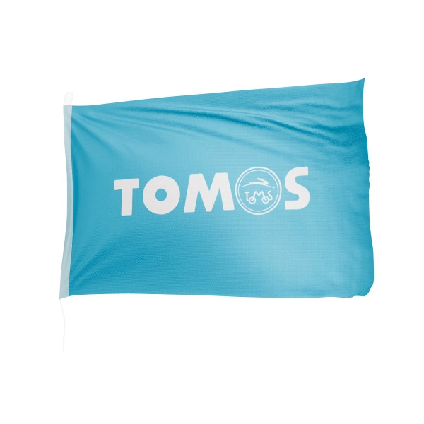 Flag with Tomos logo 150x100cm