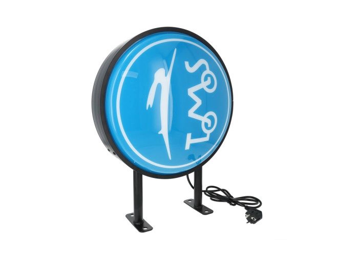 LED lichtbord Sign Tomos 40cm rond zwart
