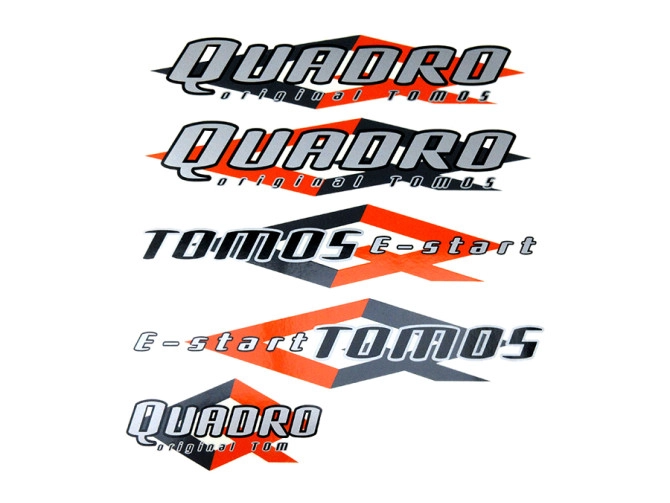 Sticker Tomos Quadro E-start complete set