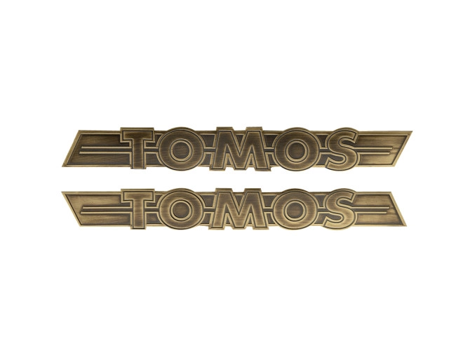 Tank sticker set Tomos universeel RealMetal® gold color