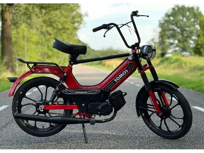 Sticker Tomos Automatic white / black set universal + free sticker