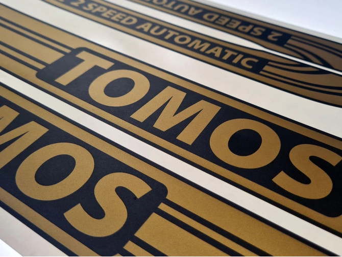 Sticker Tomos 2-Speed Automatic SP gold / black set