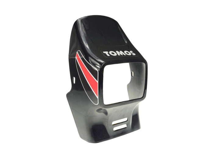 Sticker Tomos Headlight cover spoiler set small Red / Black
