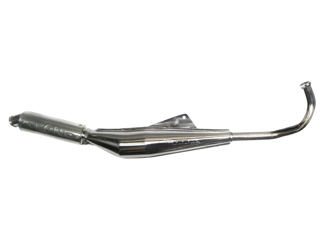 Tomos A55 uitlaat 26mm Tecno Bullet chroom / aluminium Euro2