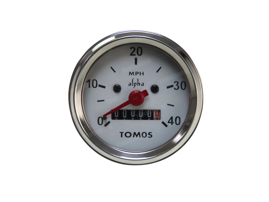 Speedometer miles 60mm 40 mph white Original Tomos