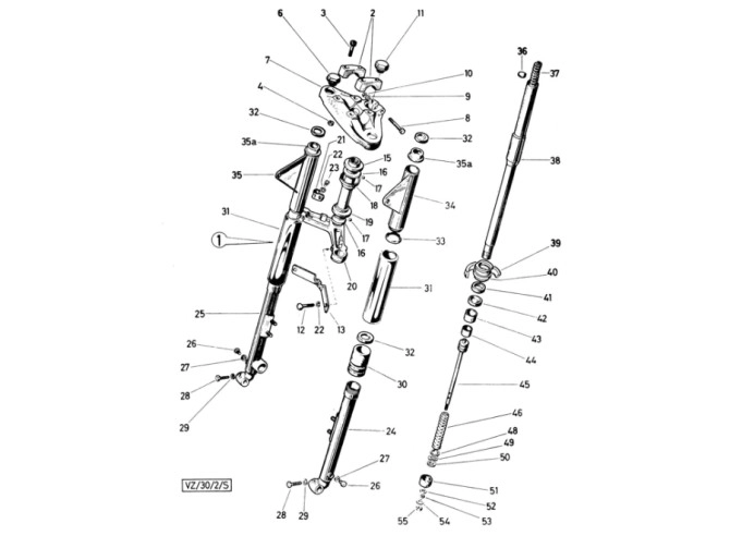 Tomos 2L / 3L / 4L overhaul kit front fork